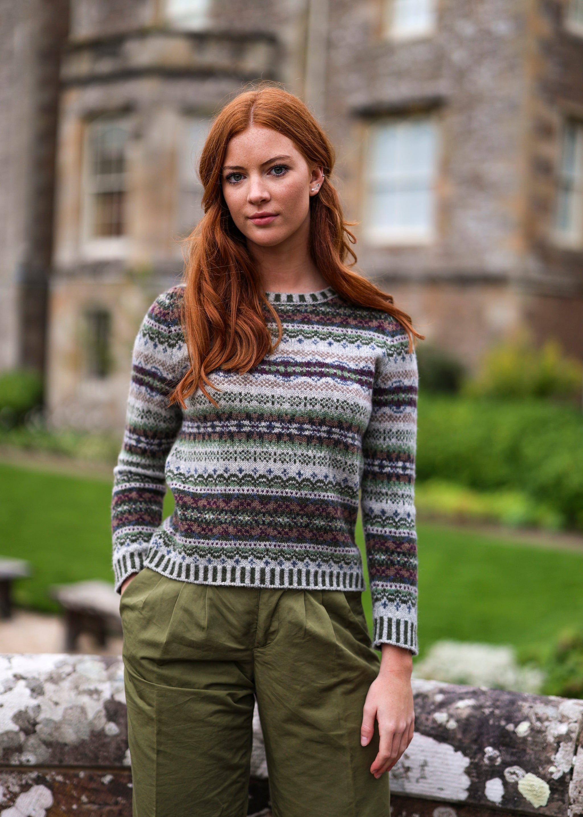Eribé Damen Westray Pullover Glencoe Grau Made in Scotland