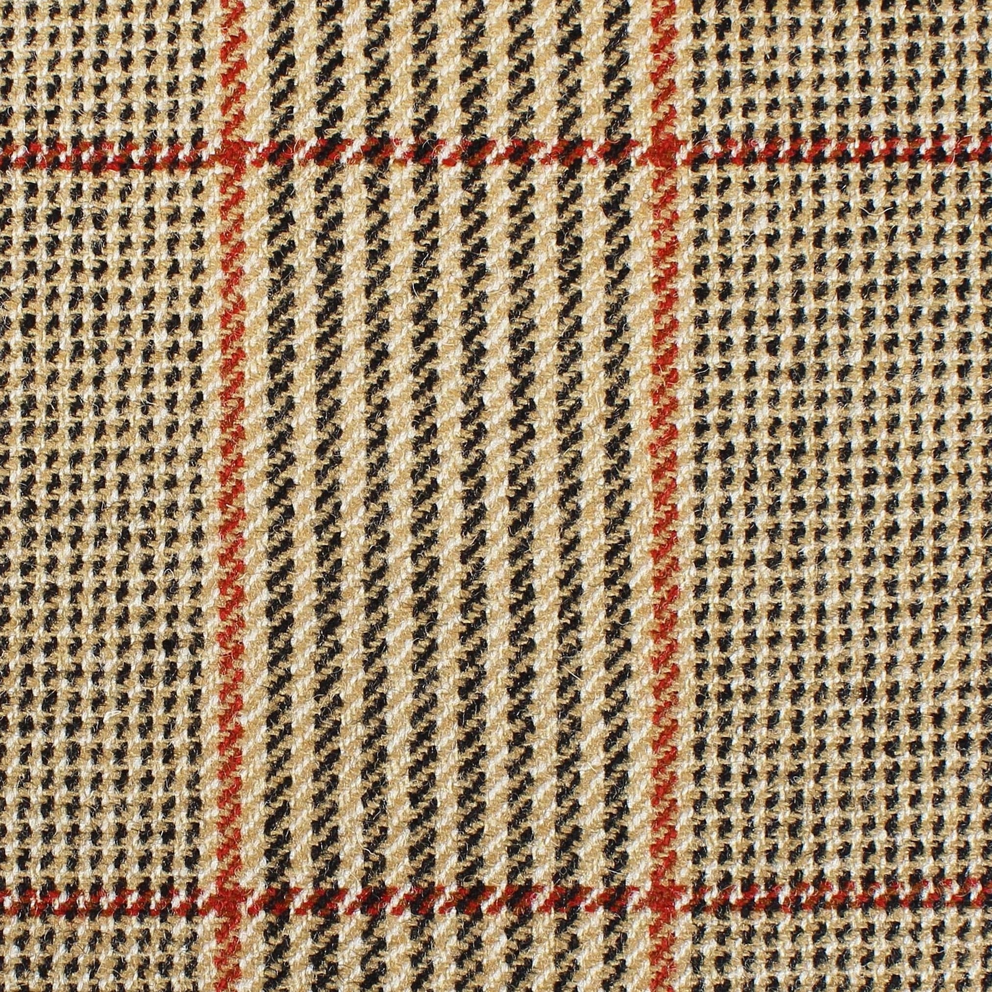 Tweed Stoff Rot Schwarz Weiss | The Scottish Shop DE
